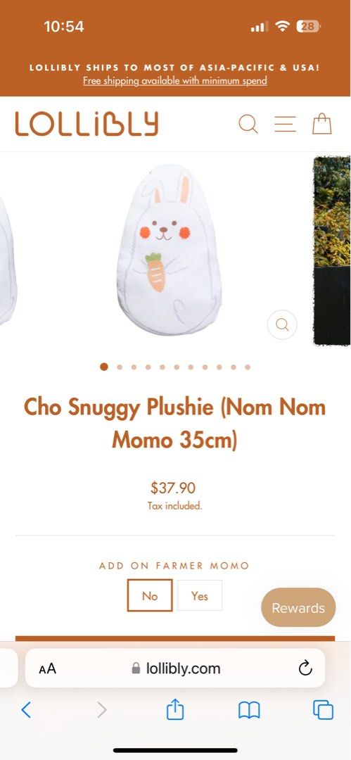 Cho Snuggy Plushie (Nom Nom Momo 35cm), Babies & Kids, Baby Nursery & Kids Furniture, Other Kids ...