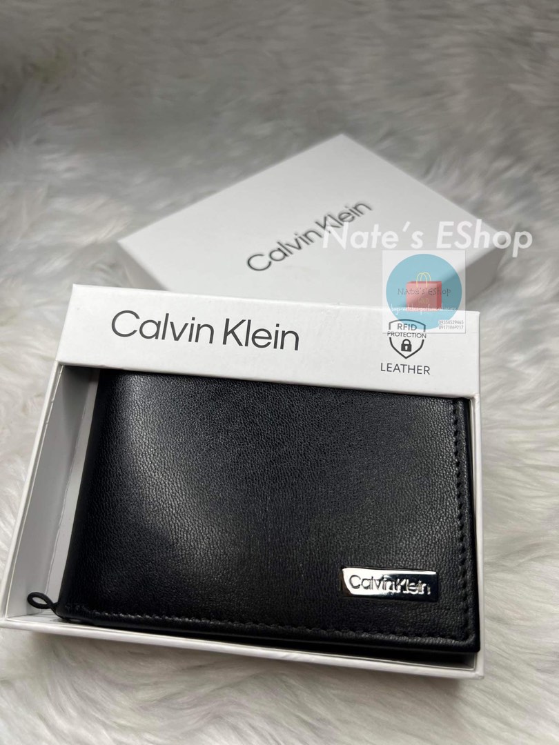 CK Mens Leather Bifold ID Wallet, Men's Fashion, Watches & Accessories ...