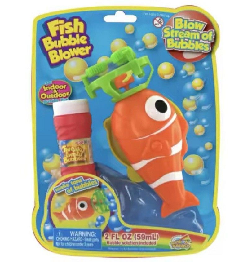Clown Fish Bubble Blower Gun, Hobbies & Toys, Toys & Games on Carousell