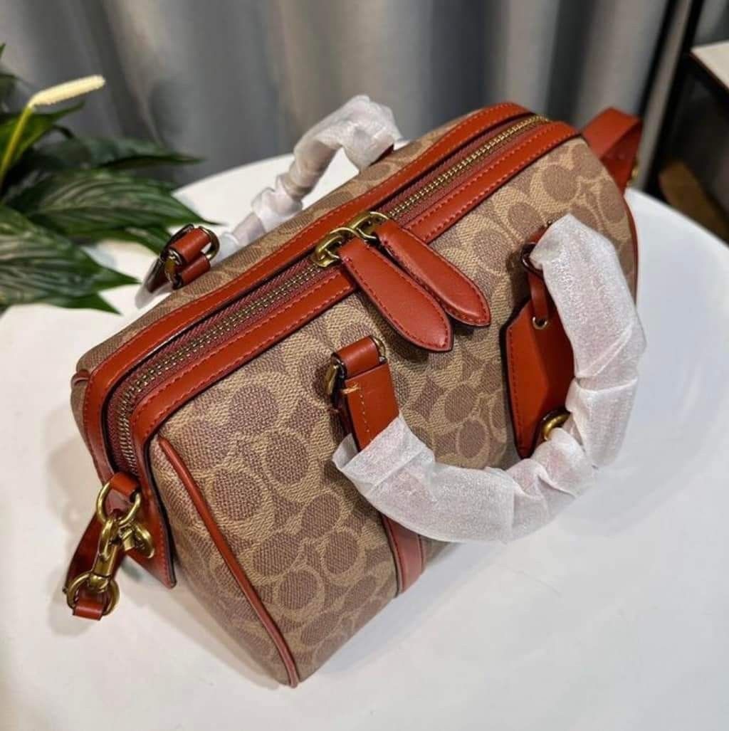 Coach Ruby Satchel in Signature Canvas, Women's Fashion, Bags & Wallets ...