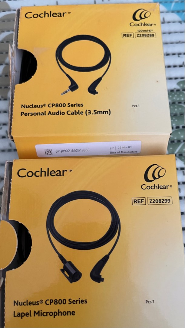 Cochlear Nucleus CP800 Series Audio Cable and Lapel Microphone, Audio ...