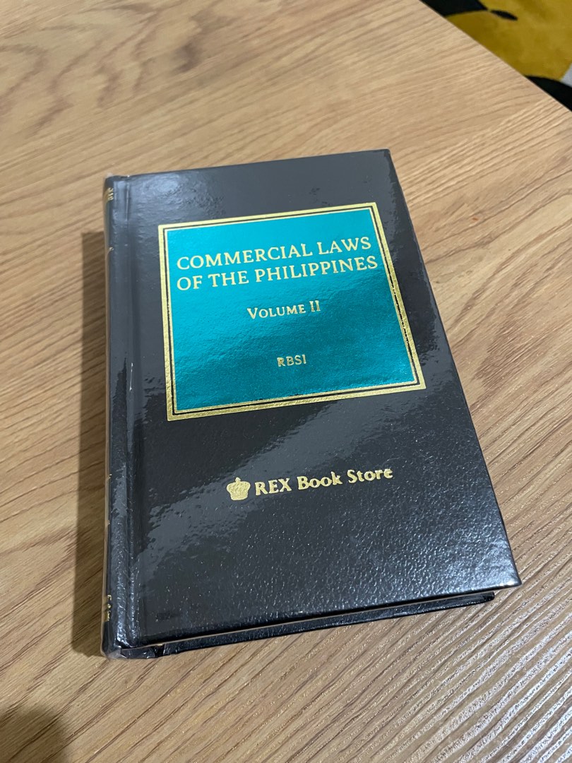 Commercial Laws of the Philippines Vol II Rex Bookstore (2019), Hobbies & Toys, Books ...
