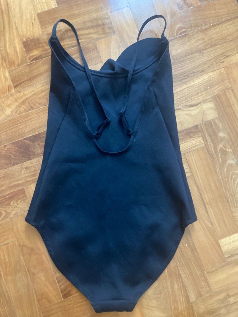 COS black frill one piece swimsuit, Women's Fashion, Swimwear, Bikinis ...