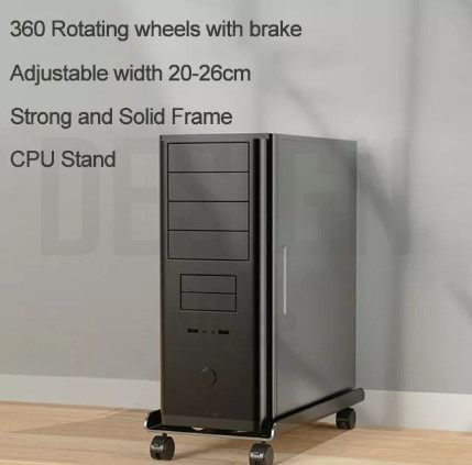 CPU Stand Adjustable CPU Roller Stand with Wheels for Computer PC Case ...