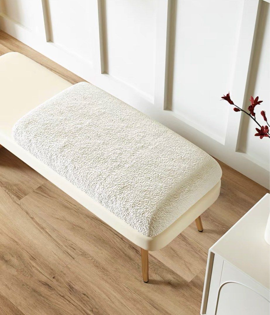 DAELE Modern Fabric Bench, Furniture & Home Living, Furniture, Chairs ...