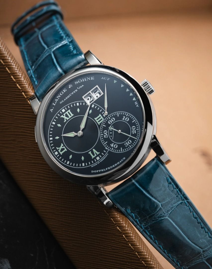 Delugs Glossy Lagoon Blue Crocodile Signature \watch Strap (22mm), Men ...