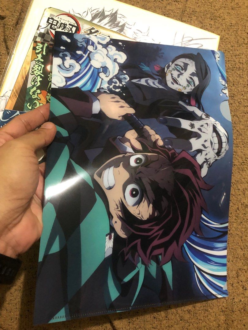 Demon slayer card board art print , plastic art print and clear file ...