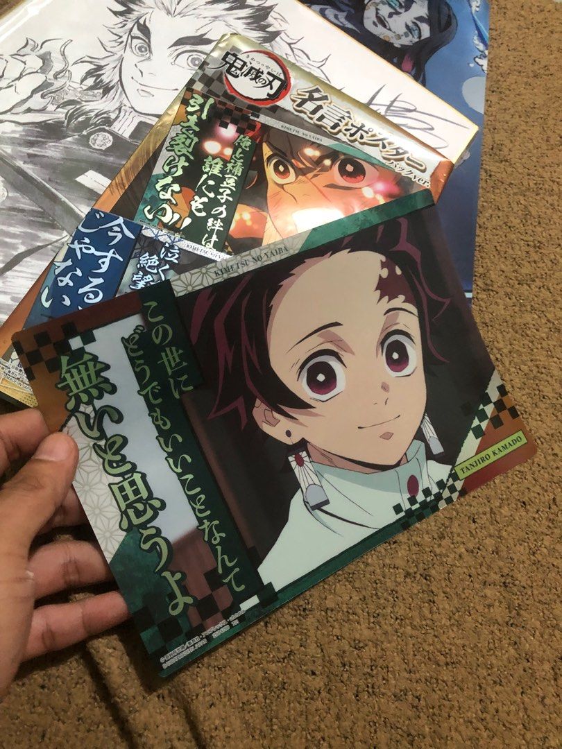 Demon slayer card board art print , plastic art print and clear file ...