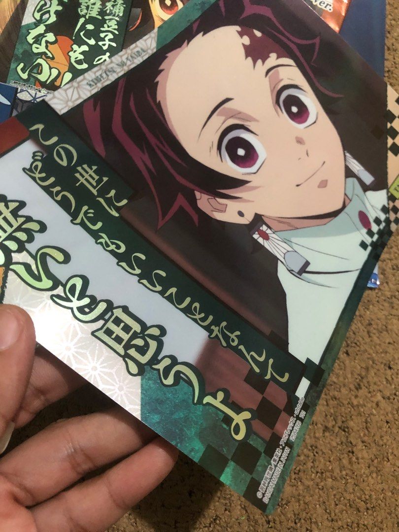 Demon slayer card board art print , plastic art print and clear file ...