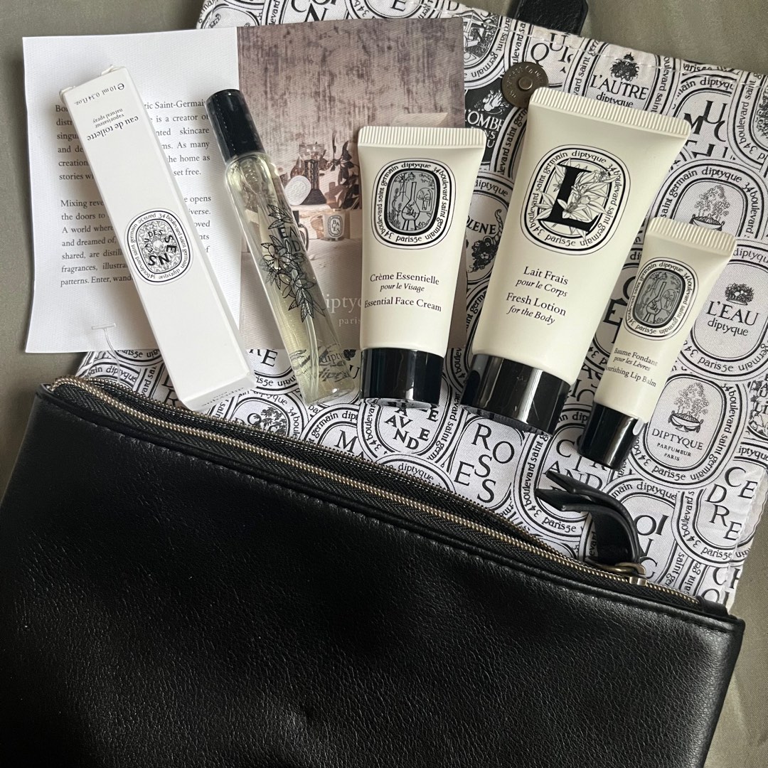 DIPTYQUE FRAGRANCE SET LOTION LIP BALM FACE CREAM, Beauty & Personal ...