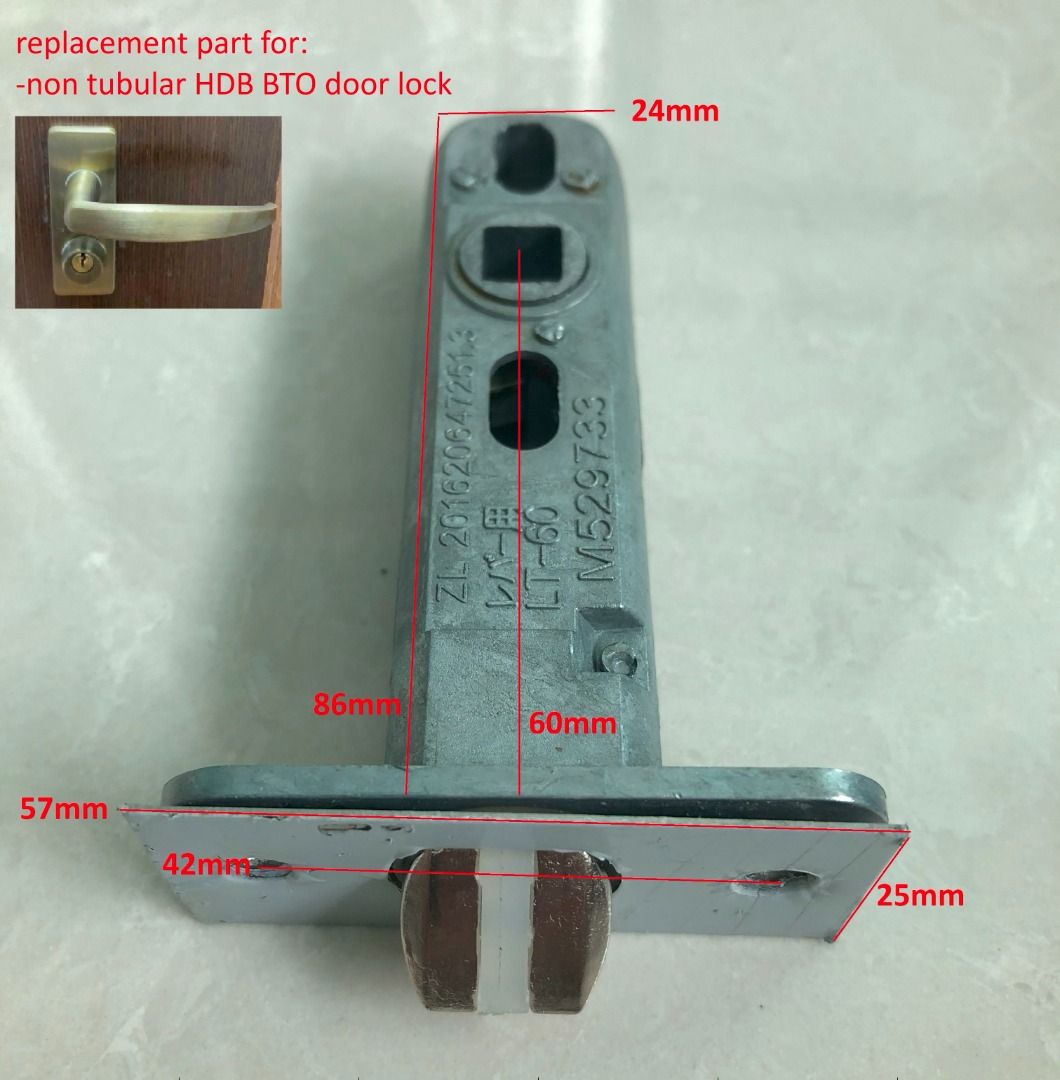 Door Latch for Deadbolt Lock, Tubular Traditional/Smart Lever Handle ...