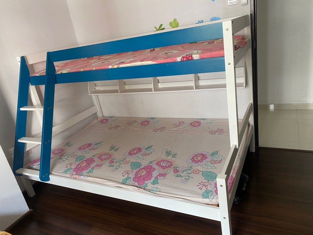 Double decker bed frame, Furniture & Home Living, Furniture, Bed Frames ...