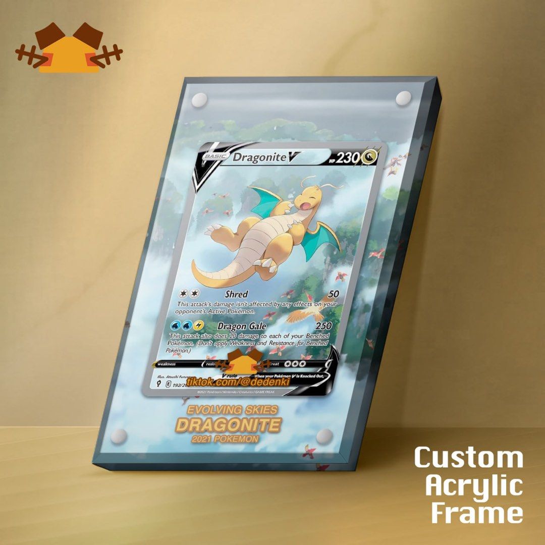 Dragonite V Custom Card Frame, Hobbies & Toys, Toys & Games on Carousell