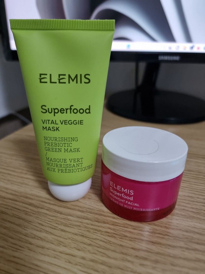 Elemis veggie mask + super food midnight facial cream, Beauty ...
