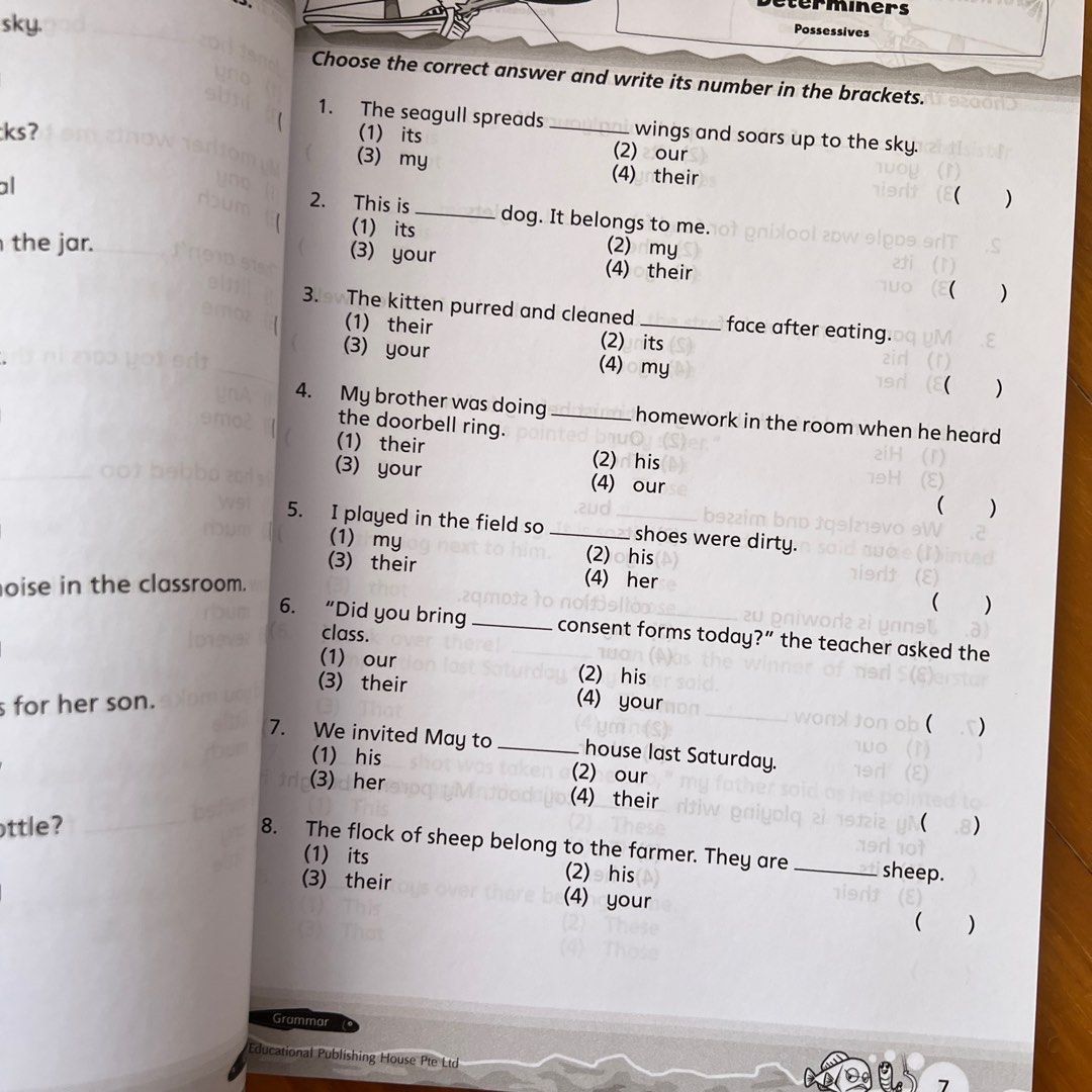 English Assessment Book - Grammar & Vocabulary (P1/Primary 1), Hobbies ...