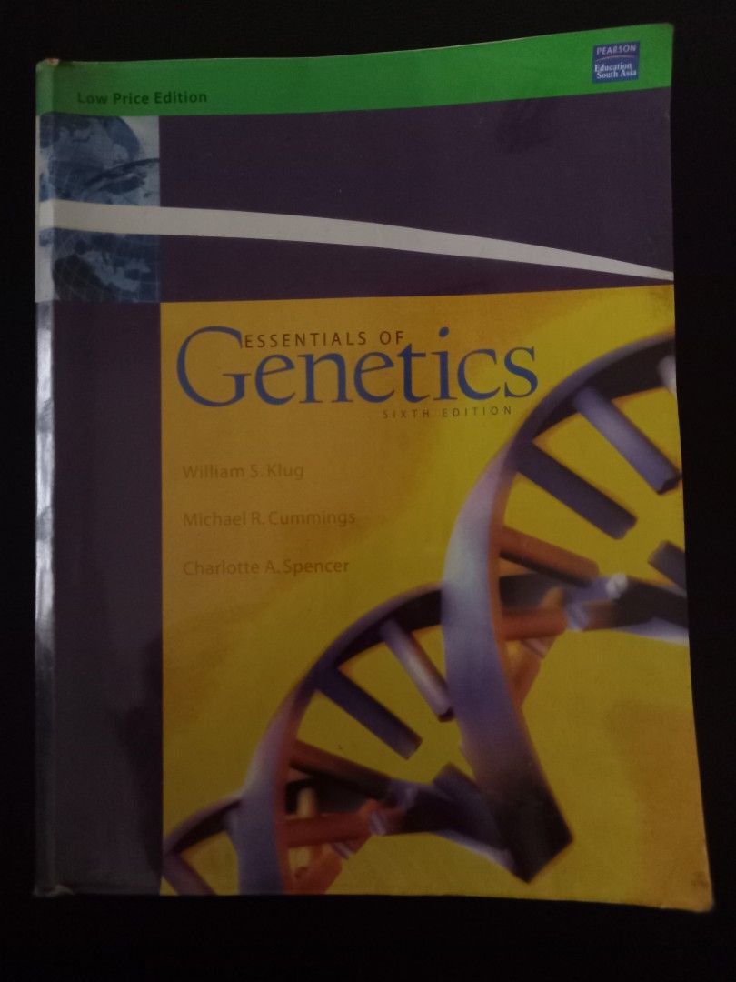 Essentials of Genetics by Klug, Cummings, Spencer (6th edition ...