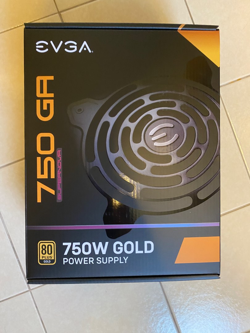 EVGA Power Supply 750 watt Gold 80 plus, 750 GA, Computers & Tech ...