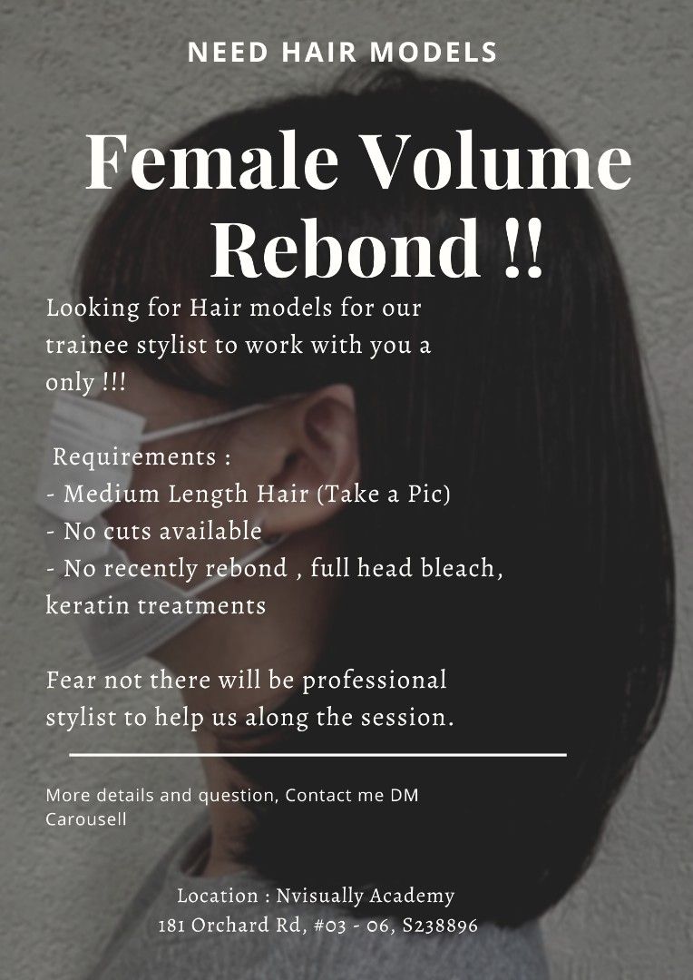 FREE Female Volume Rebond, Beauty & Personal Care, Hair on Carousell