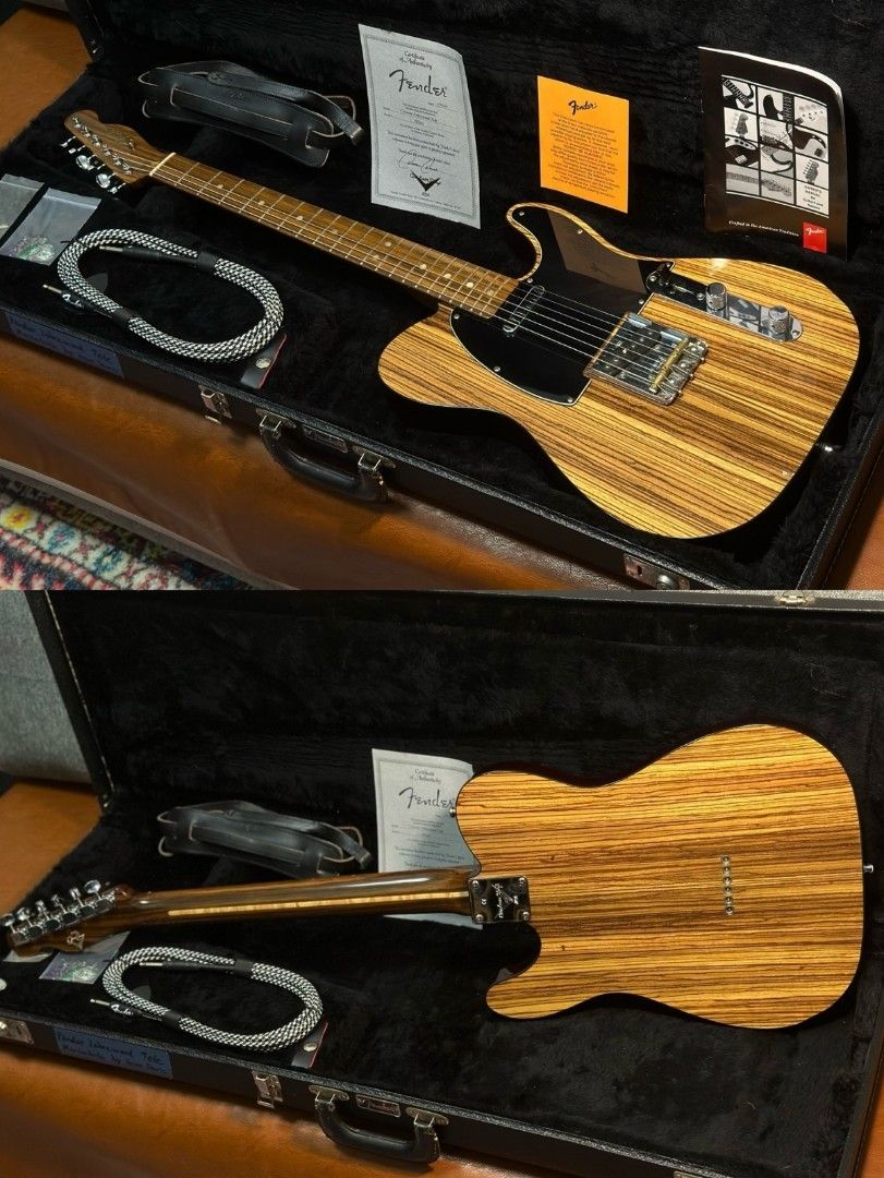 Fender Masterbuilt Zebrawood Body/Rosewood Neck Custom Tele NOS One Off ...