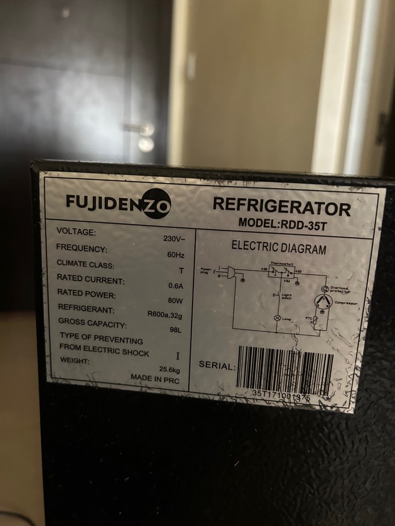 Fujidenzo MODEL:RDD-35T, TV & Home Appliances, Kitchen Appliances ...