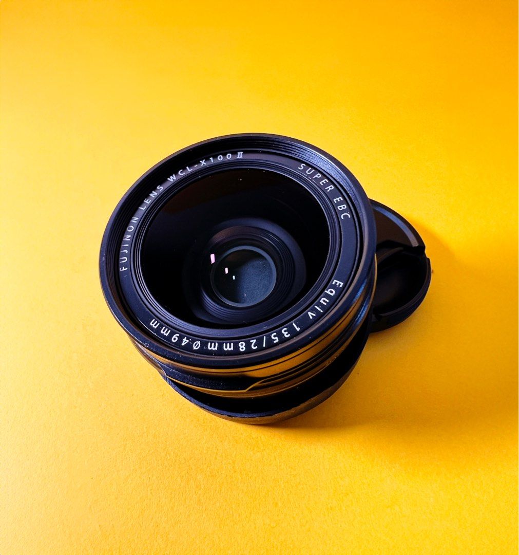 Fujifilm X100V (Black) + Wide Angle Converter (WCL-X100 ii) , Photography, Cameras on Carousell