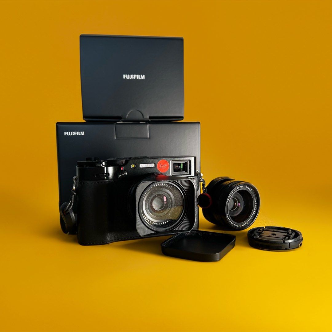 Fujifilm X100V (Black) + Wide Angle Converter (WCL-X100 ii) , Photography, Cameras on Carousell