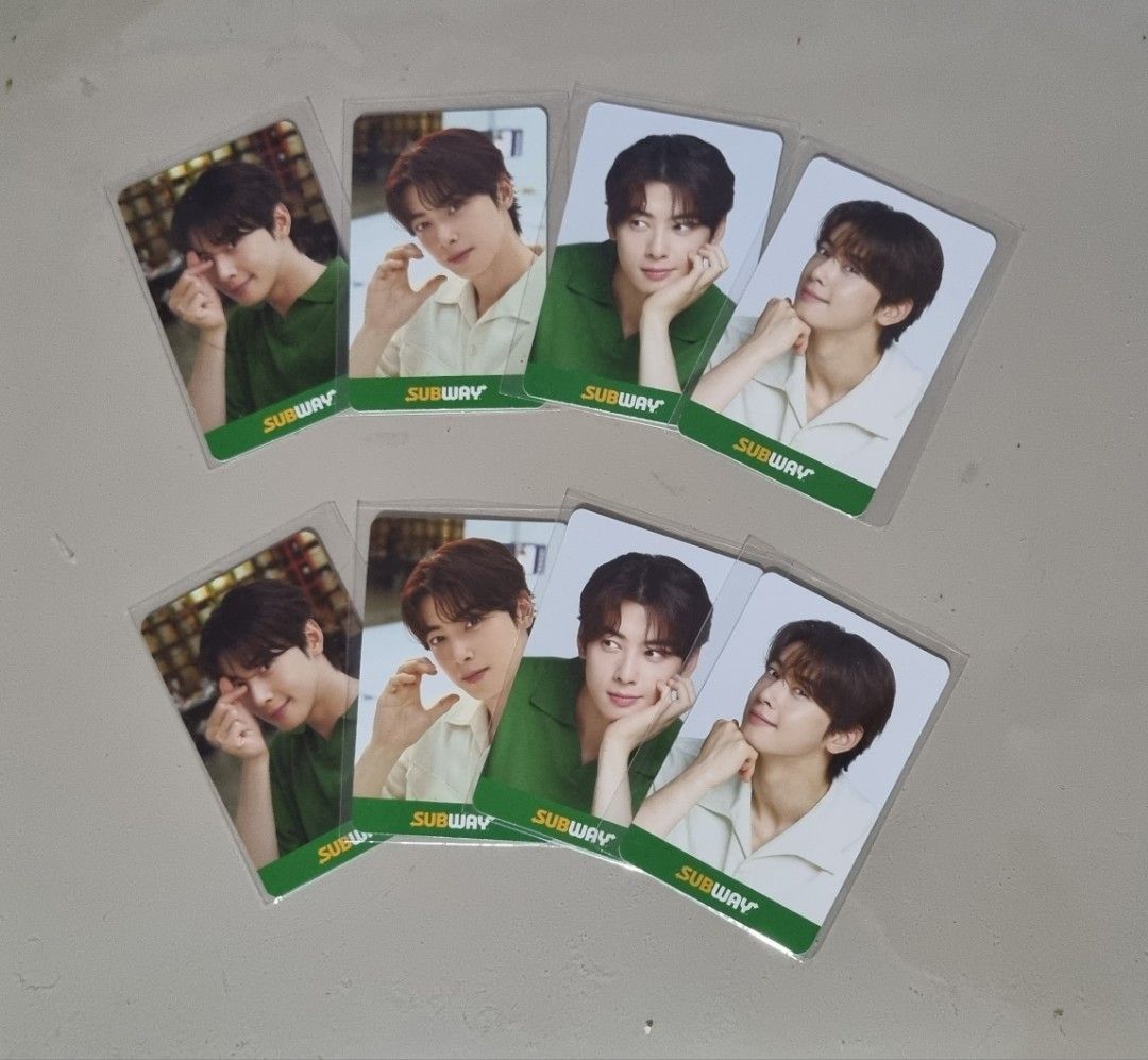 FULL SET of Cha Eun Woo Subway Photocards, Hobbies & Toys, Memorabilia ...