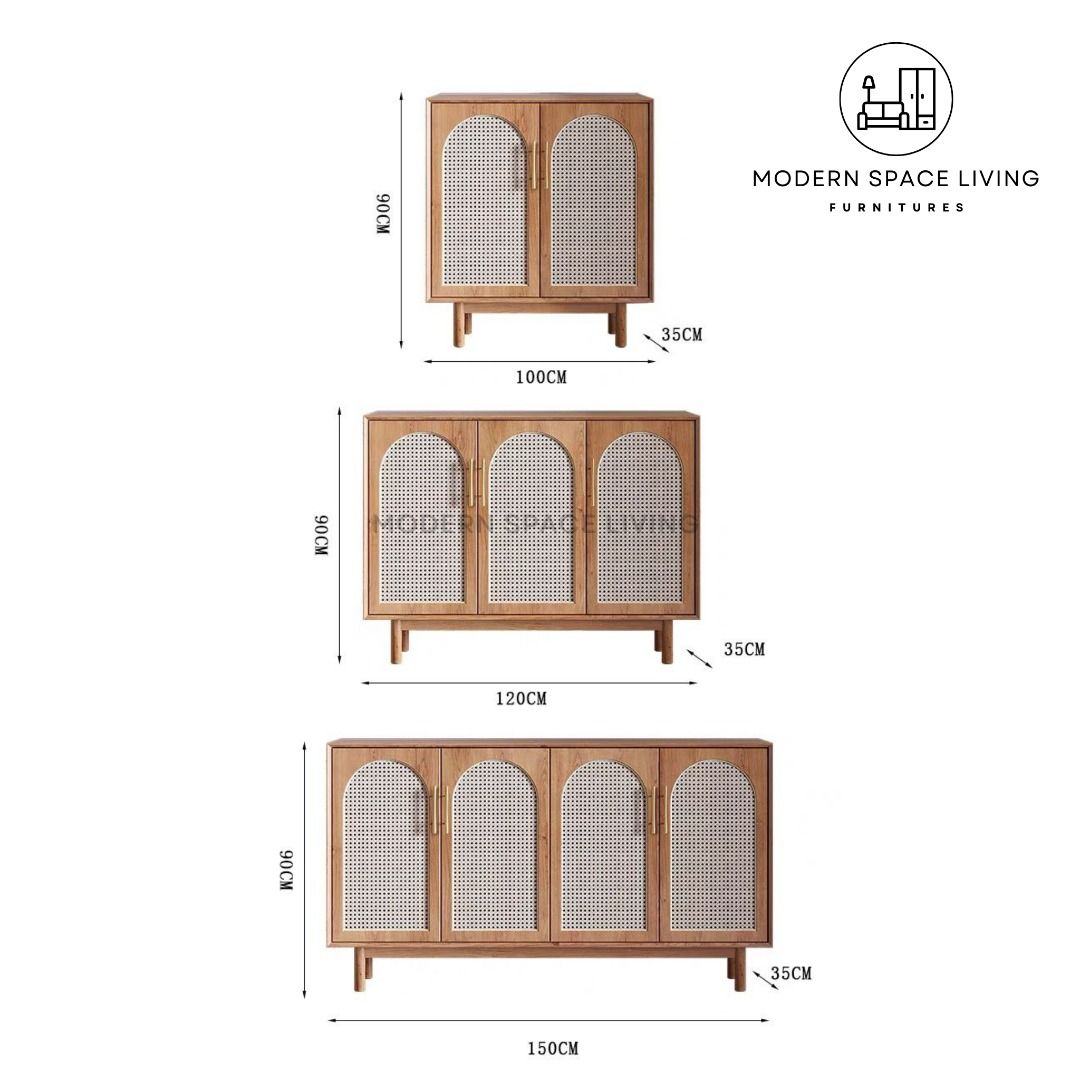 GABRIELA Modern Rattan Cabinet / SDR753, Furniture & Home Living ...