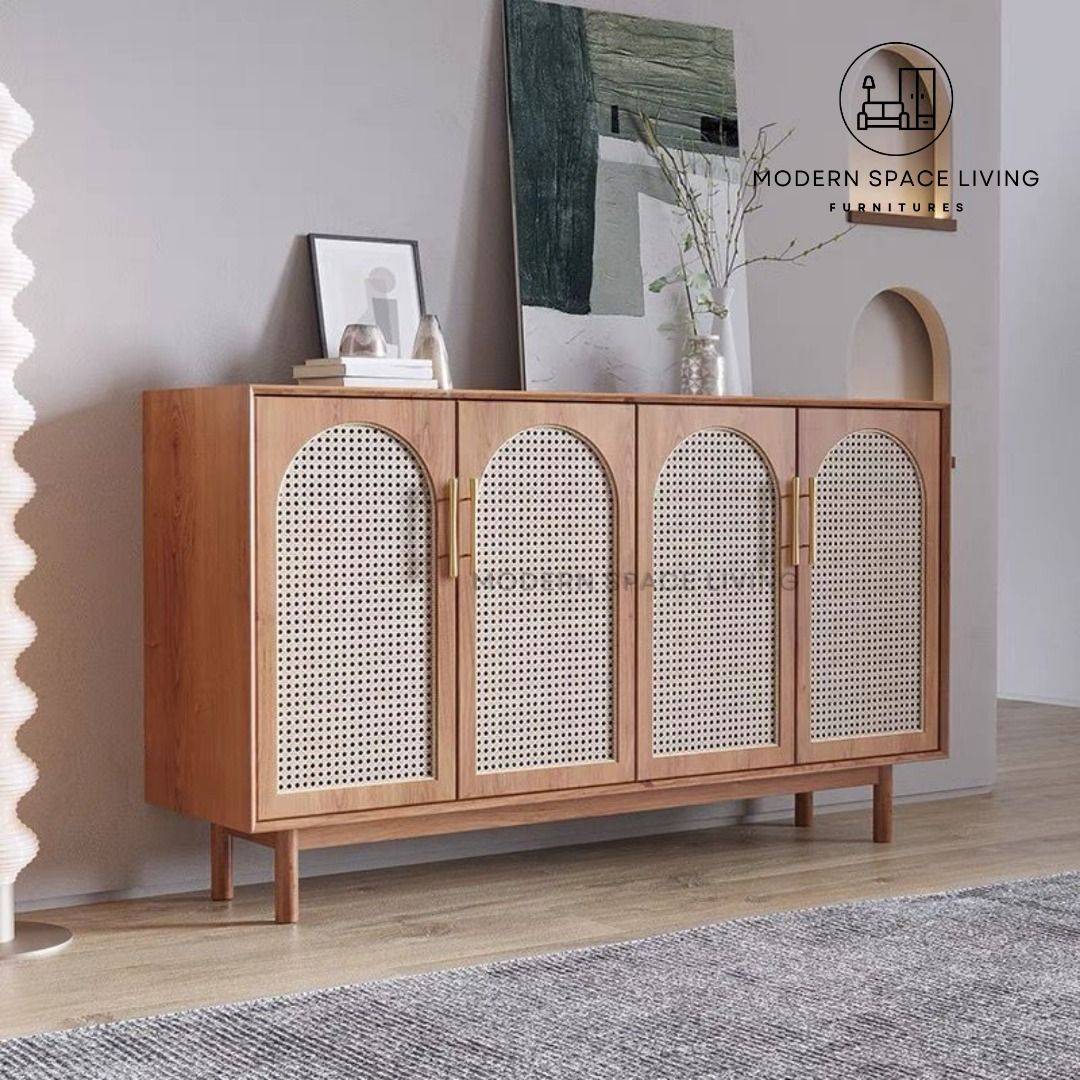 GABRIELA Modern Rattan Cabinet / SDR753, Furniture & Home Living ...