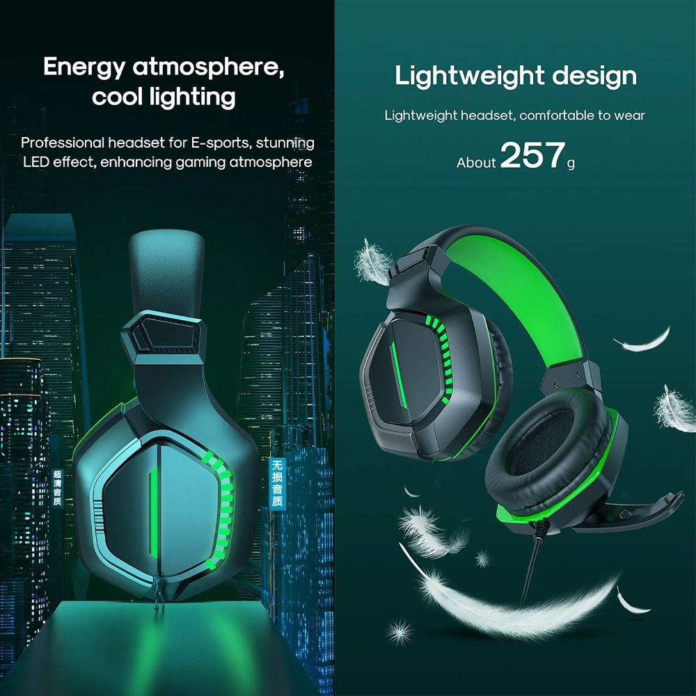 Gaming Headset with Noise Cancelling Microphone and Cool Breathing ...