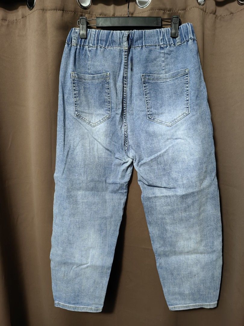 Garterized Pants, Women's Fashion, Bottoms, Jeans on Carousell