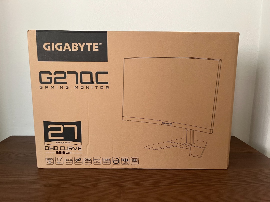 Gigabyte G27QC 27" 1440p QHD 165Hz Gaming Monitor, Computers & Tech ...