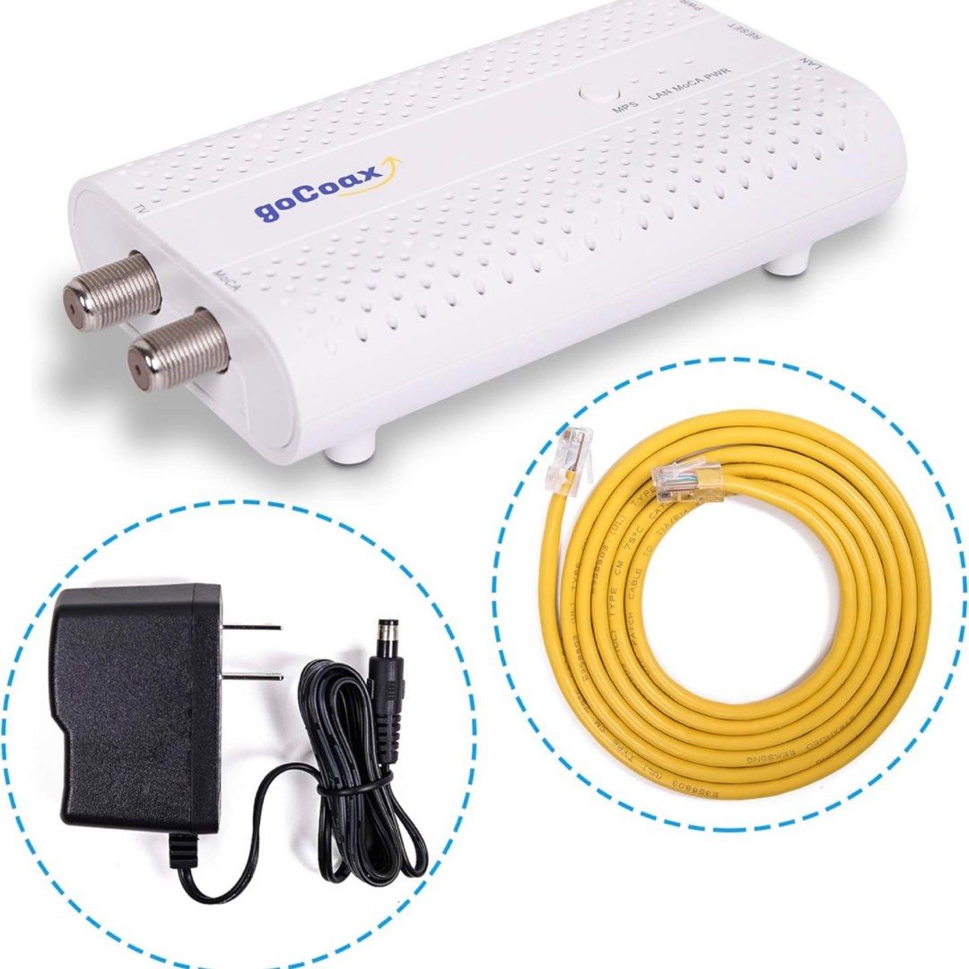 goCoax MoCA 2.5 Adapter for Ethernet Over Coax, Computers & Tech, Parts ...