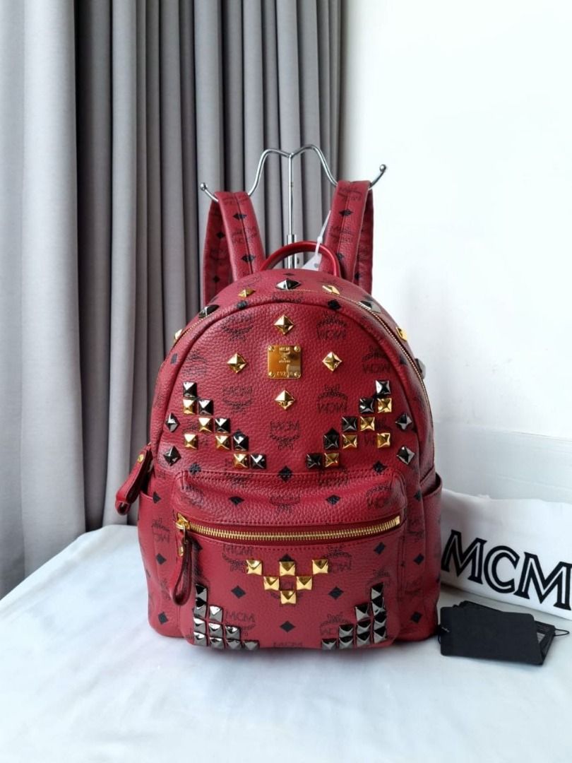 mcm backpack red
