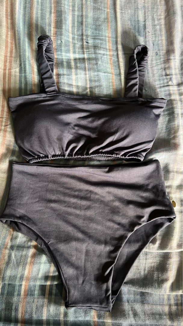 Gray Bikini Swimsuit, Women's Fashion, Swimwear, Bikinis & Swimsuits on ...