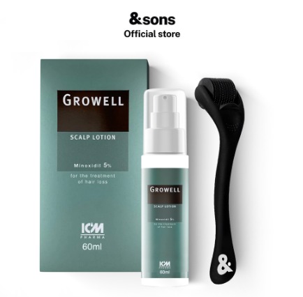 Growell Scalp Lotion Minoxidil 5% Hair Growth Serum (60ml ...