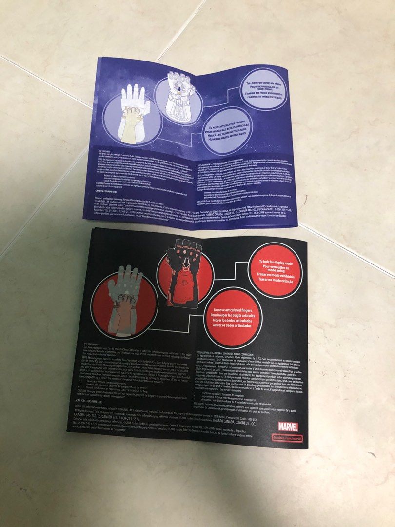 2 Hasbro Marvel Legends Avengers Infinity Gauntlets Articulated ...