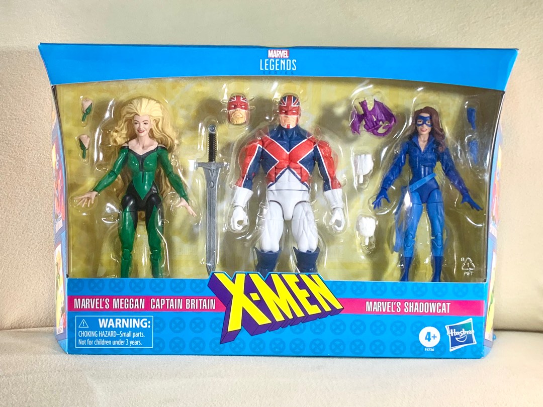 Hasbro Marvel Legends X-Men Excalibur 3 pack Meggan Captain Britain ...