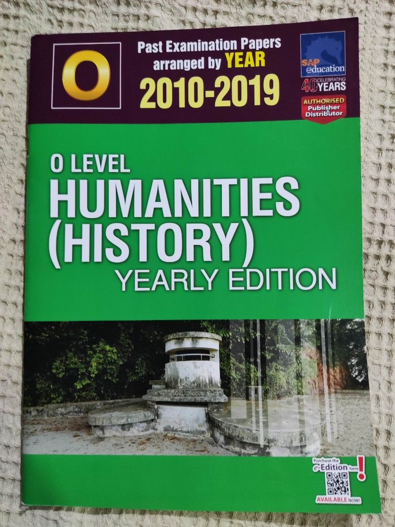 History O-Level Humanity Past Exam Papers 2010-2019 with Answer booklet, Hobbies & Toys, Books ...