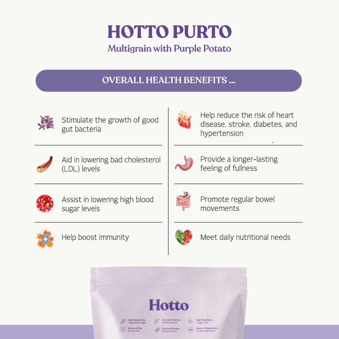 Hotto Purto Multigrain with Purple Potato - Indonesian No.1 Trending ...