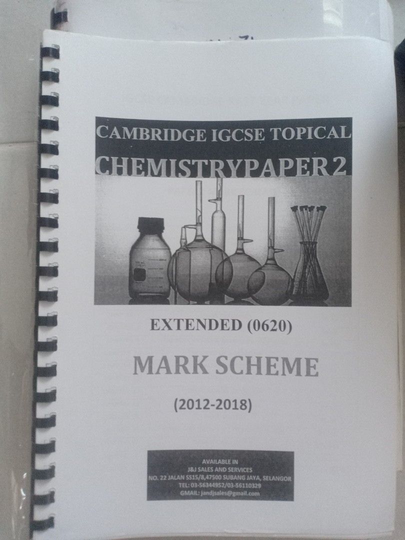 IGCSE CAMBRIDGE CHEMISTRY PAST YEAR PAPER 2, Hobbies & Toys, Books ...