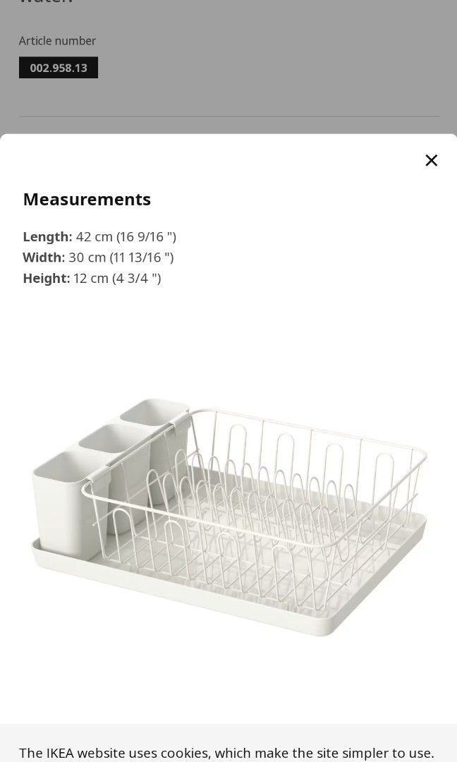 Ikea Dish Drainer / Dish Dryer Rack, Furniture & Home Living, Furniture ...