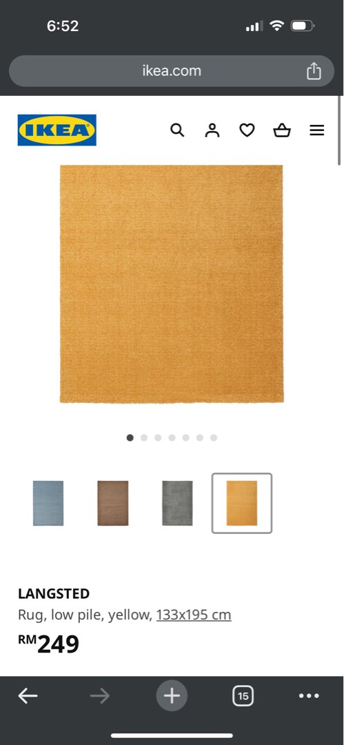 IKEA Langsted rug, Furniture & Home Living, Home Decor, Carpets, Mats ...