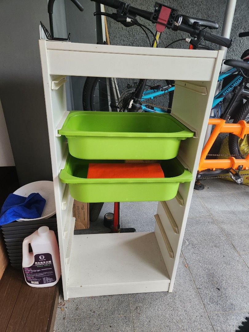 Ikea Trofast shelf with boxes, Furniture & Home Living, Furniture ...