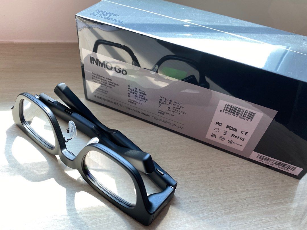 Inmo Go AR glasses monochrome (smaller Inmo Air) ref nreal rayban ...