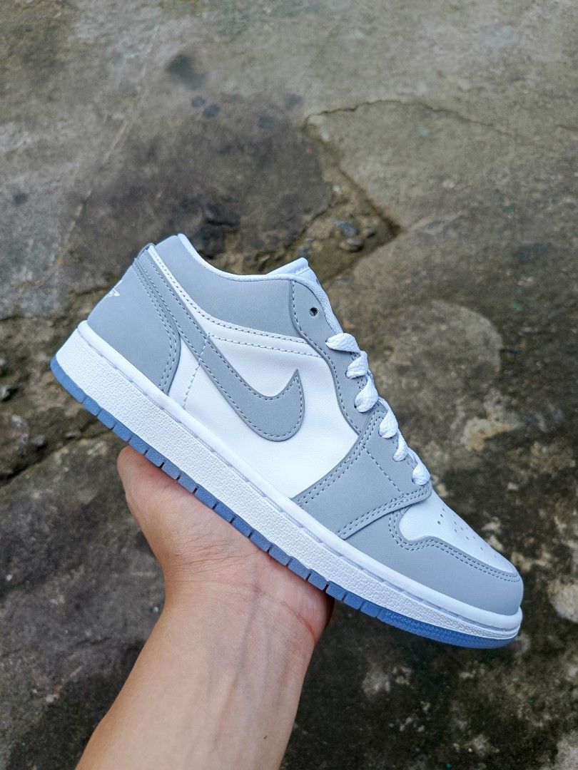 Jordan 1 low wolf grey, Men's Fashion, Footwear, Sneakers on Carousell