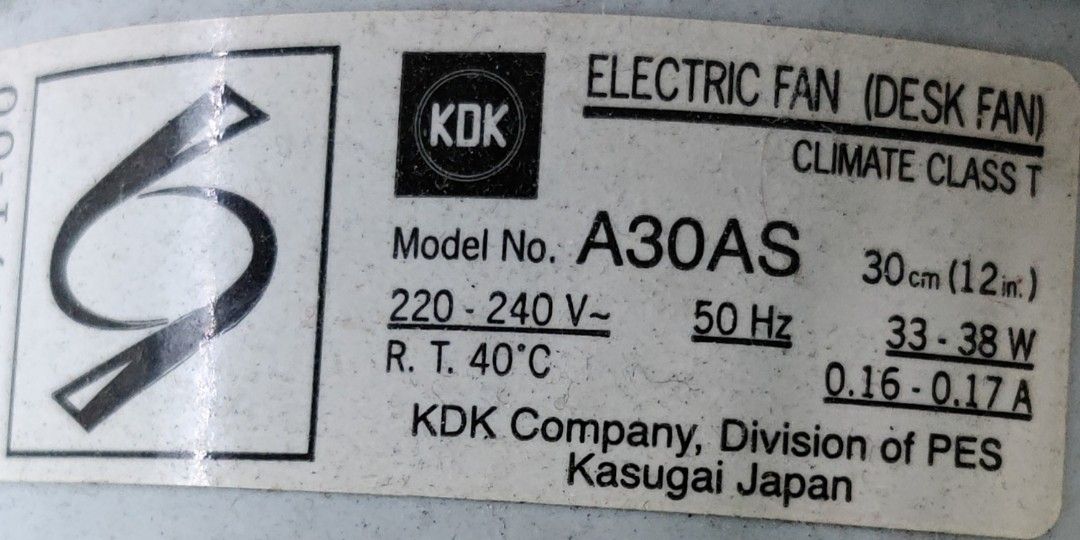 Kdk brand table fan big size, Furniture & Home Living, Lighting & Fans ...