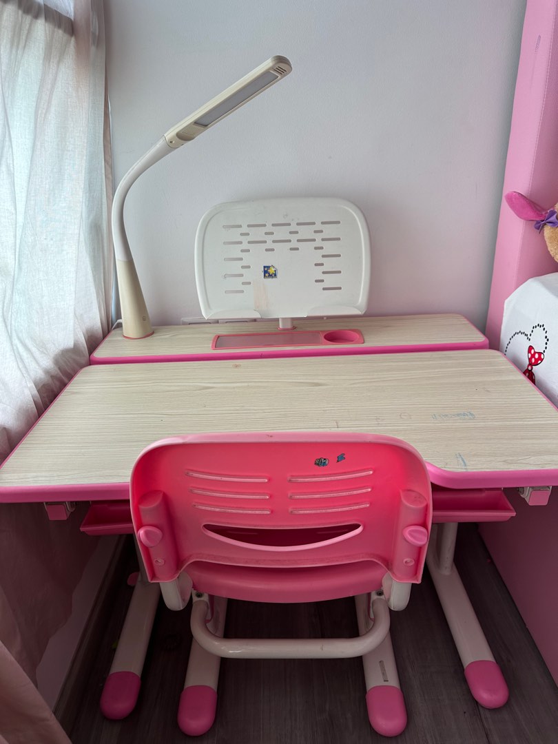 Kids ergonomic study table and chair, Furniture & Home Living ...