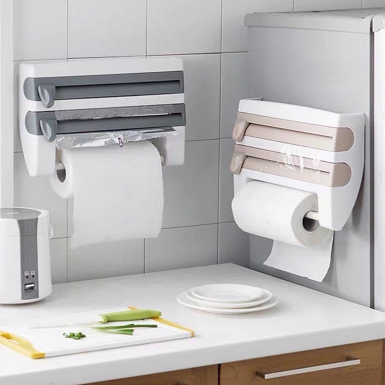 Kitchen Cling Wrap Holder Storage Wall Mount for Aluminium Foil Paper ...