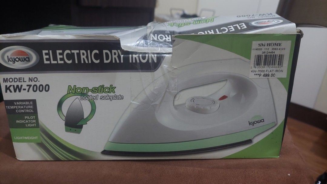 KYOWA KW-7000 Non stick Iron, TV & Home Appliances, Irons & Steamers on ...